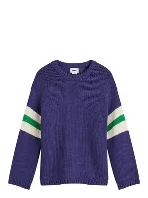 Obey Zone Stripe Crewneck Sweater - Navy