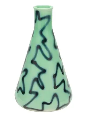 FRIZBEE CERAMICS Erlenmeyer Jug - Green Pizza