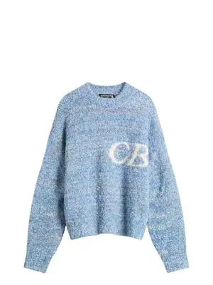 COLE BUXTON Boucle Logo Sweatshirt - Blue