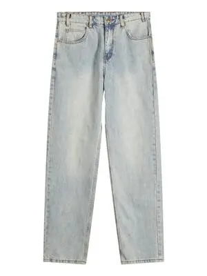 BUTTER GOODS Straight Leg Denim Jeans - Distressed Light Blue