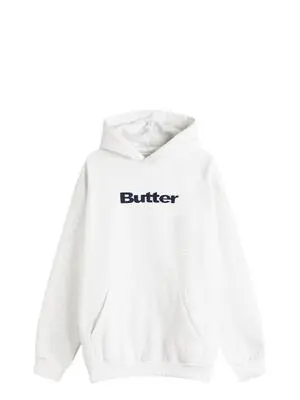 BUTTER GOODS Ripstop Logo Applique Hoodie - Ash