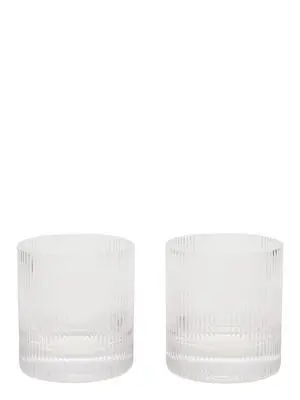 FERM LIVING Ripple Tumbler Glasses Set Of 2 - Clear