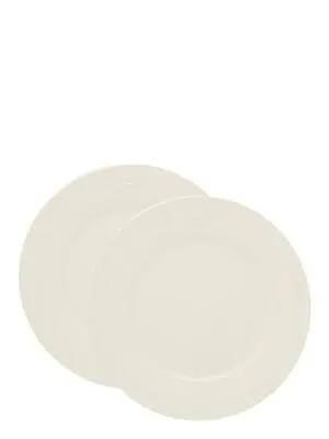 SERVICE PROJECTS Métier Embossed Dinner Plate Set Of 2 - White