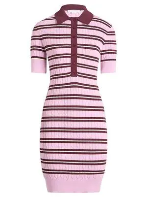 Good American Cable Knit Mini Dress - Collegiate Stripe