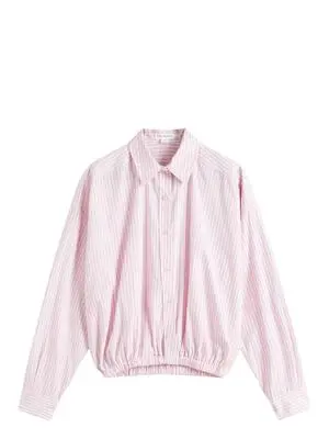 Good American Poplin Bubble Shirt - Candy Stripe