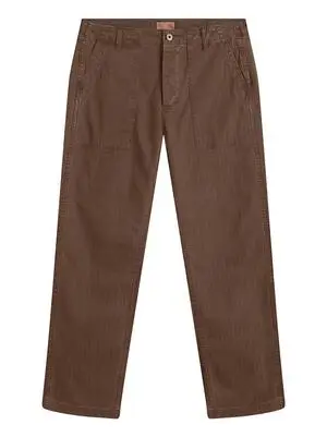 DUBBLEWARE Herringbone Fatigue Trousers - Brown