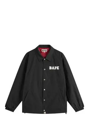A BATHING APE College Coach Jacket - Black