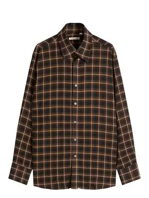 CARTER YOUNG Plaid Business Shirt - Brown Check