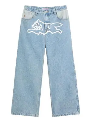 ICECREAM X Running Dog Double Scoop Denim Pant - Heavy Wash Blue