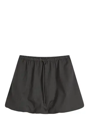 SAMSØE SAMSØE Saroko Drawstring Waist Mini Skirt - Dark Grey Melange