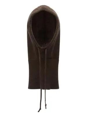 MAISON MARGIELA Knitted Balaclava Hood - Brown