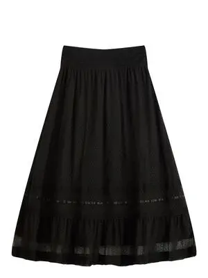 Rixo Tuta Midi Skirt - Black