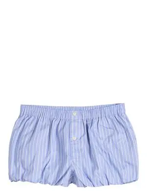 Acne Studios Striped Cotton Casual Shorts - White/blue