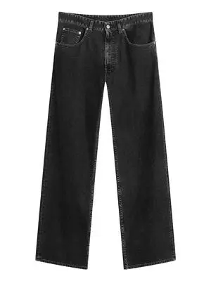 MAISON MARGIELA Washed Wide-leg Jeans - Black