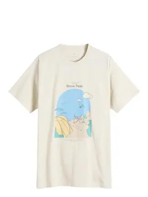 SNOW PEAK Camping Graphic T-shirt - Ivory