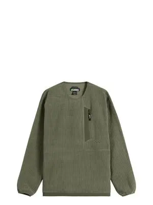 MANASTASH Grid Fleece Crew Sweat - Olive