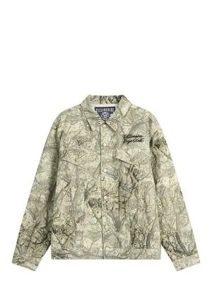 BILLIONAIRE BOYS CLUB Diamonds & Dollars Tree Trucker Jacket - Camo