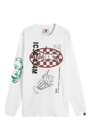 ICECREAM Multi Graphic Long Sleeve T-shirt - White