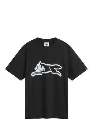 ICECREAM Spray Paint Running Dog T-shirt - Black