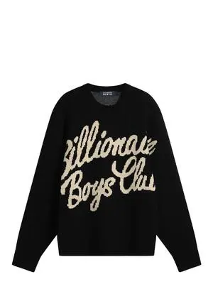BILLIONAIRE BOYS CLUB Script Knitted Sweater - Black