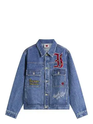 ICECREAM Mascot Denim Trucker Jacket - Mid Wash Blue