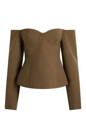Sir The Label Sartoria Bodice Top - Chocolate Marle
