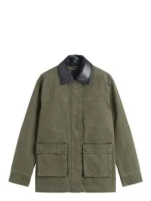 ANINE BING Sean Waxed Cotton Canvas Jacket - Army Green