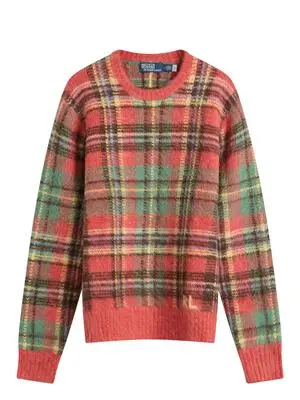 Polo Ralph Lauren Mohair Check Knit Jumper - Red Combo