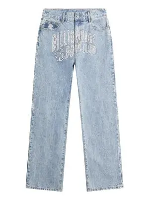BILLIONAIRE BOYS CLUB Arch Logo Denim Jeans - Light Wash Blue