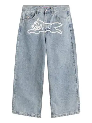 ICECREAM ICECREAM Running Dog Triple Scoop Baggy Jeans Heavy Wash Blue
