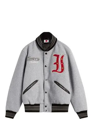 ICECREAM Mascot Varsity Jacket - Grey