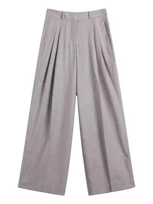 ENTIRE STUDIOS Pleated Wide-leg Trousers - Warm Gray