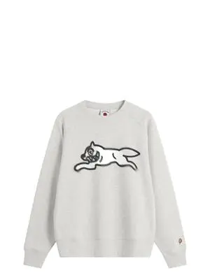 ICECREAM ICECREAM Spray Paint Running Dog Sweatshirt Heather Grey