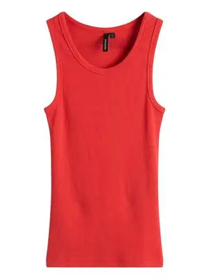 ENTIRE STUDIOS Rib Tank Top - Cherry