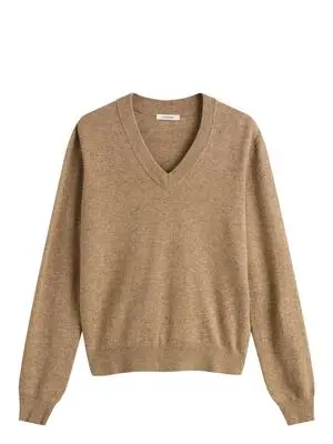 ENTIRE STUDIOS Knitted V-neck Jumper - Camel