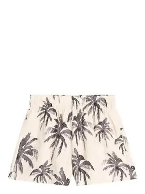 ANINE BING Kam Palm Printed Shorts - Black Palm