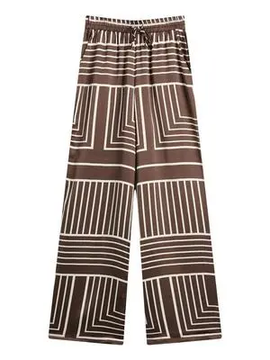4TH & RECKLESS Amira Print Trousers - Chocolate
