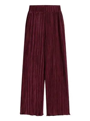 4TH & RECKLESS Plisse Trousers - Burgundy
