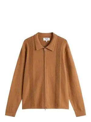 WAX LONDON Lennox Milano Zip Polo - Camel