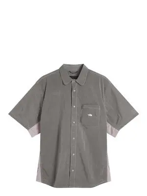 The North Face Fabric Mix Short Sleeve Shirt - High Rise Grey