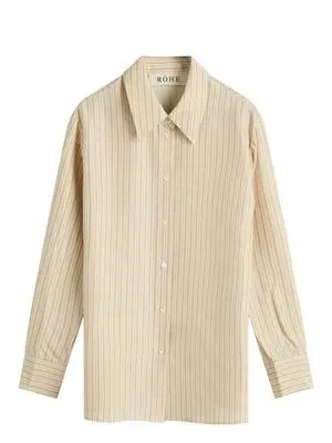 RÓHE Silk Striped Shirt - Classic Stripe