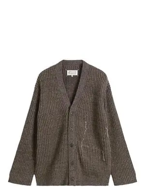 MAISON MARGIELA Textured Cardigan - Brown
