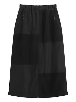 Gramicci Patchwork Fleece Midi Skirt - Black