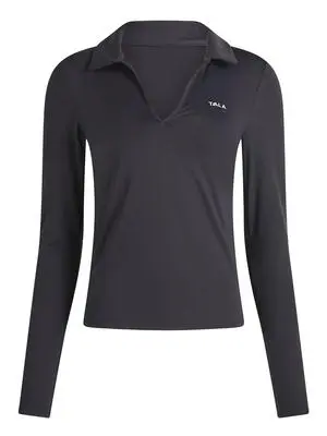TALA Dayflex Long Sleeve Polo Top - Midnight Navy