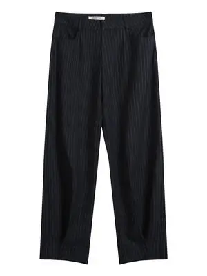 PEACHY DEN Bardot Tailored Trousers - Ink Pinstripe