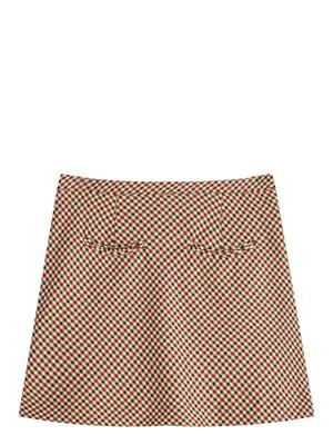 HOUSE OF SUNNY Marie Mini Skirt - Wine Multi