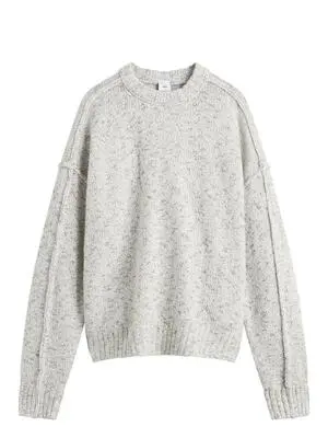 WON HUNDRED Bentley Reversed Seam Crew Neck Jumper - White