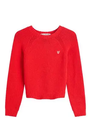 Acne Studios Koshi Socks Ribs Sweater - Bright Red