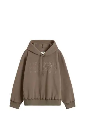 MAISON MARGIELA Logo Fleece Hoodie - Taupe