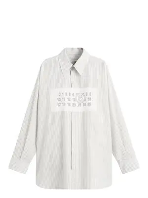 MAISON MARGIELA Pull Over Stripe Shirt - White/grey